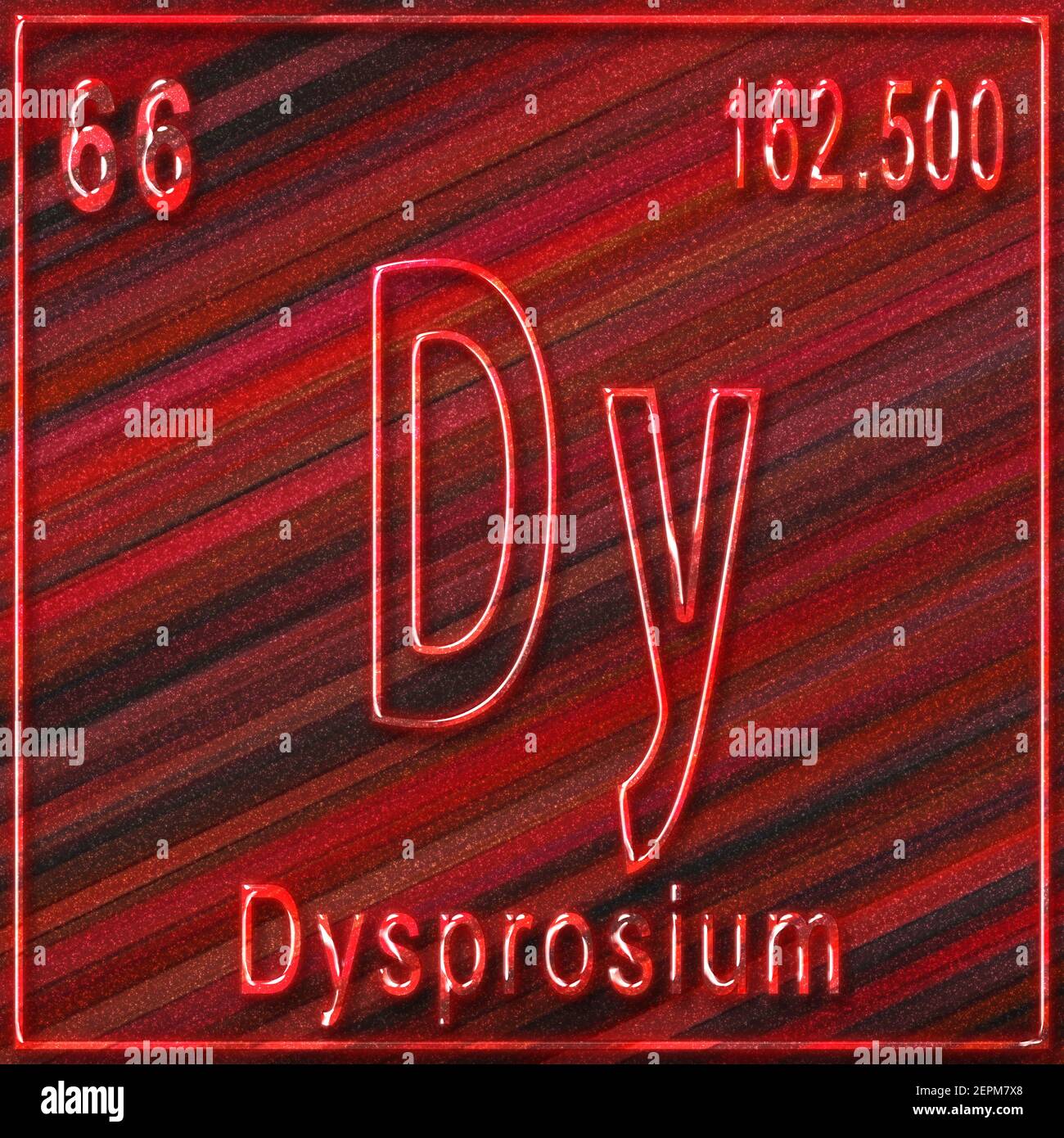Dysprosium chemical element, Sign with atomic number and atomic weight ...
