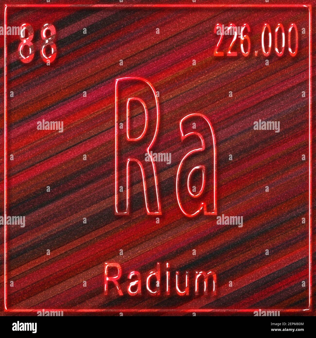 Radium chemical element, Sign with atomic number and atomic weight ...