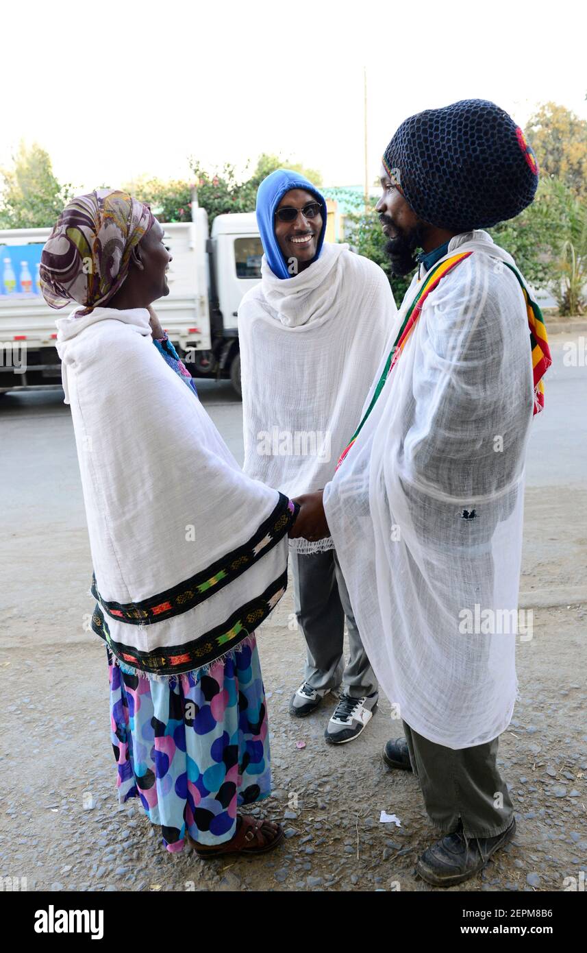 A Rastafari man with his family in Mekele, Ethiopia Stock Photo - Alamy