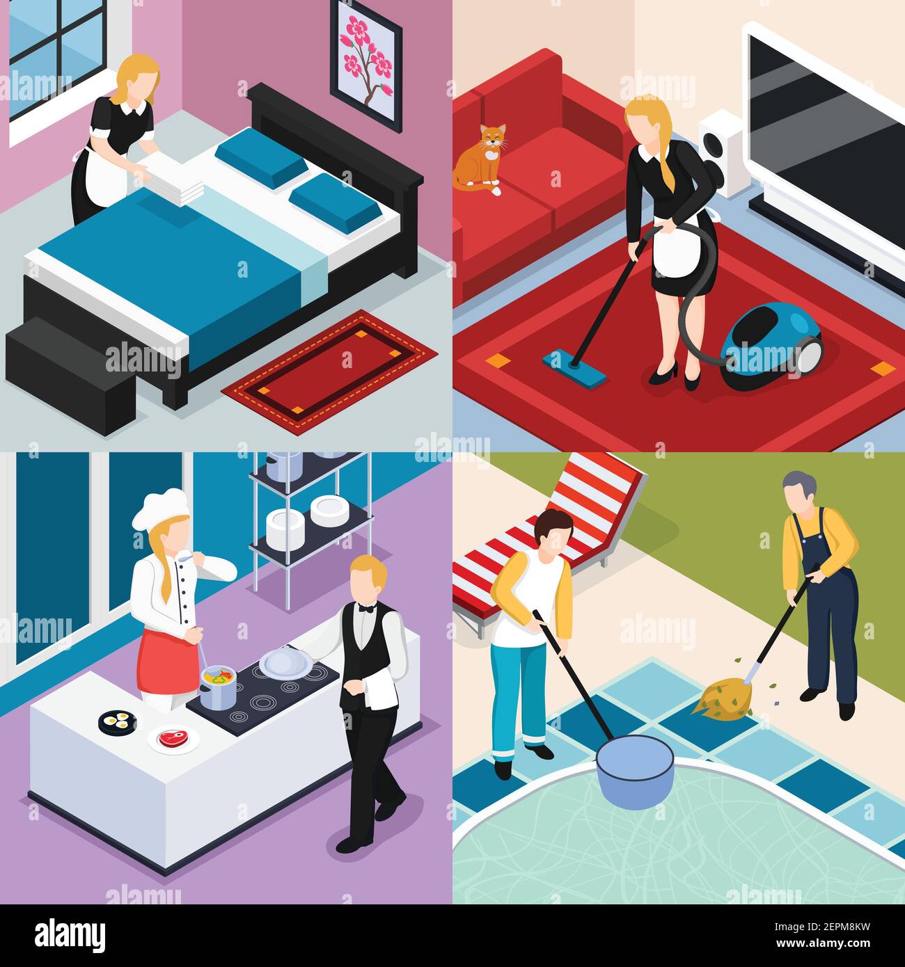 Personal Maid Stock Vector Images - Alamy