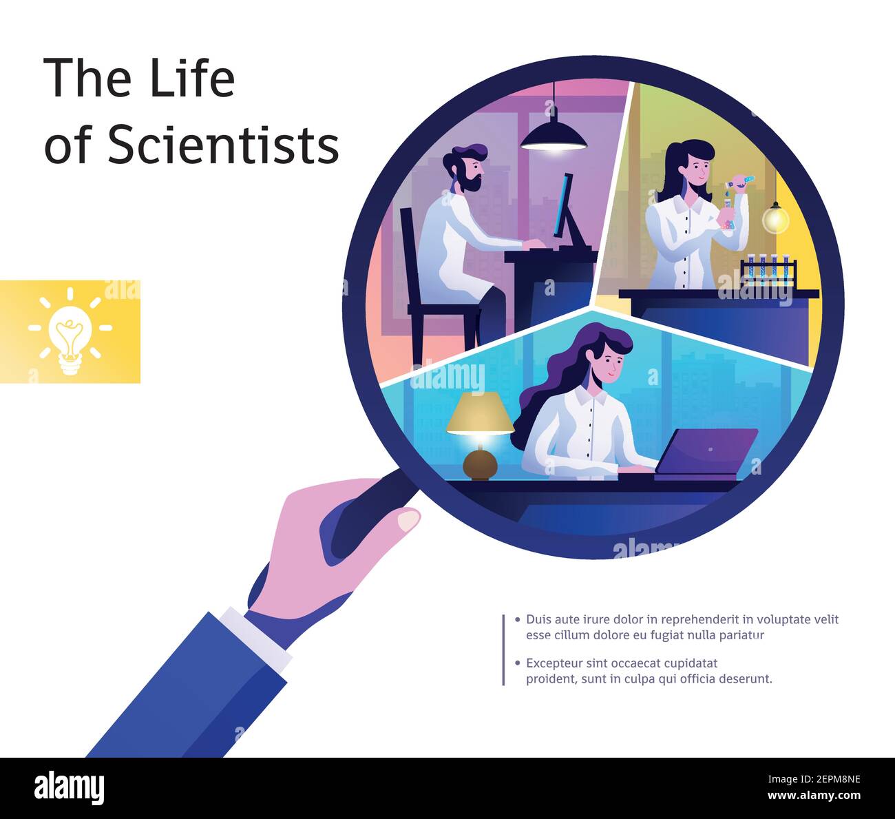 Young scientists university laboratory Stock Vector Images - Alamy