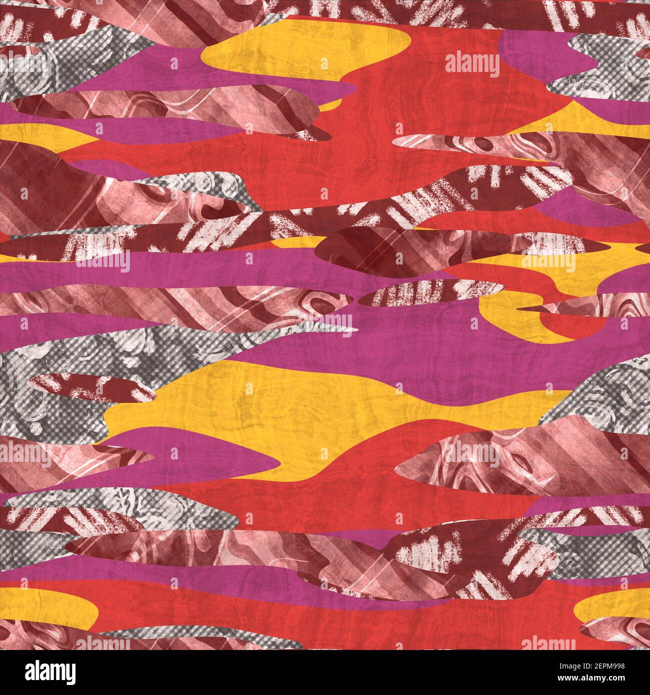 Seamless collage in camo shapes vivid montage Stock Photo - Alamy