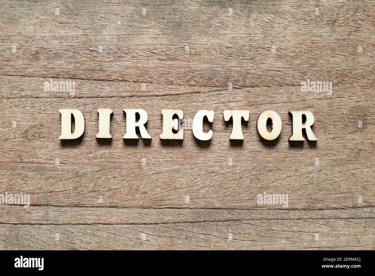 Alphabet letter block in word director on wood background Stock Photo ...