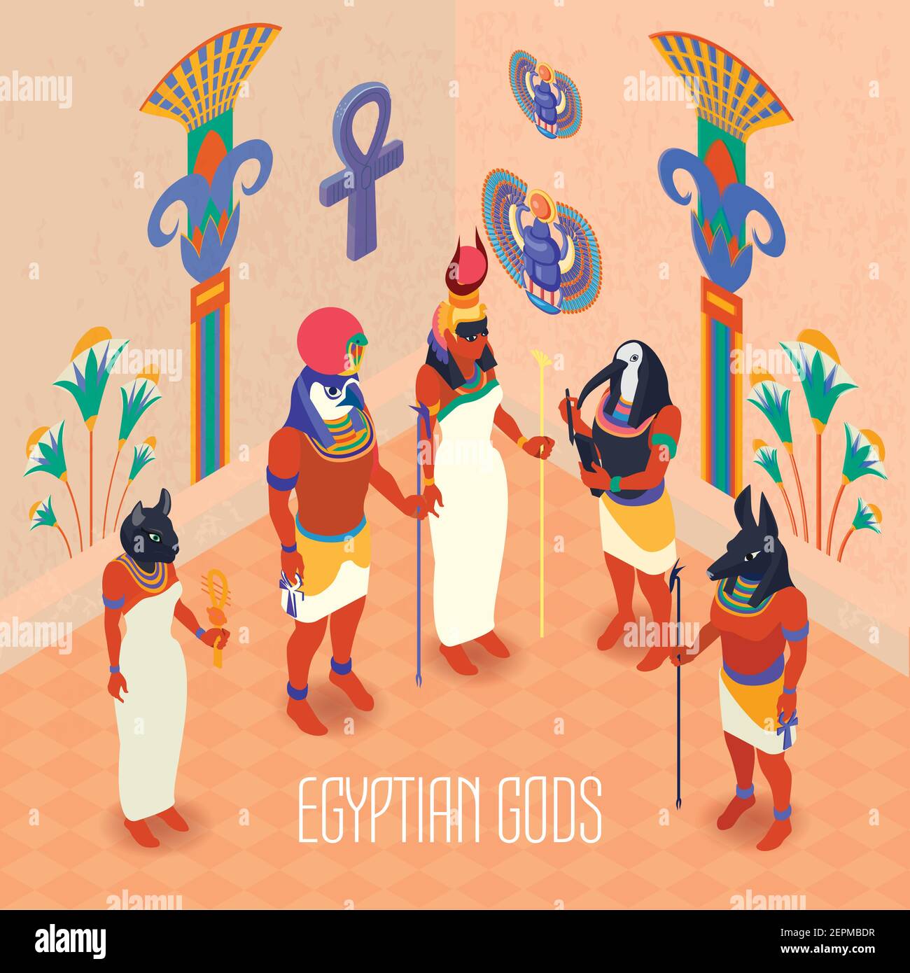 Goddesses of ancient egyptian religion hi-res stock photography and ...