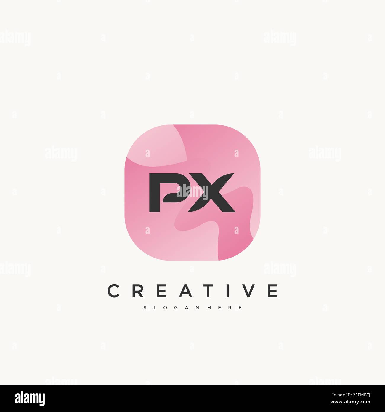 PX Initial Letter Colorful logo icon design template elements Vector ...