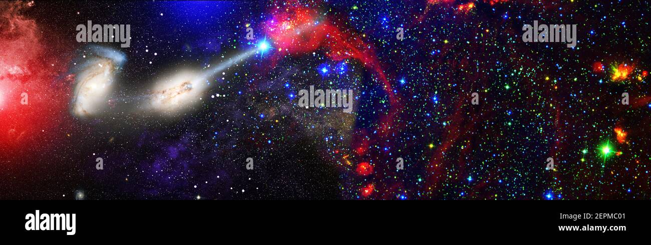 Galaxy with star and space dust in the universe and deep planet night ...