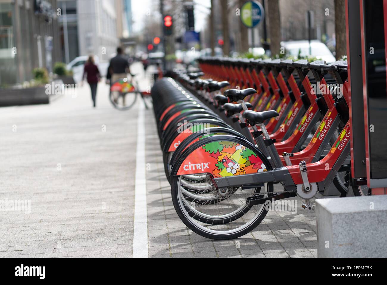 Red bikes hi-res stock photography and images - Alamy