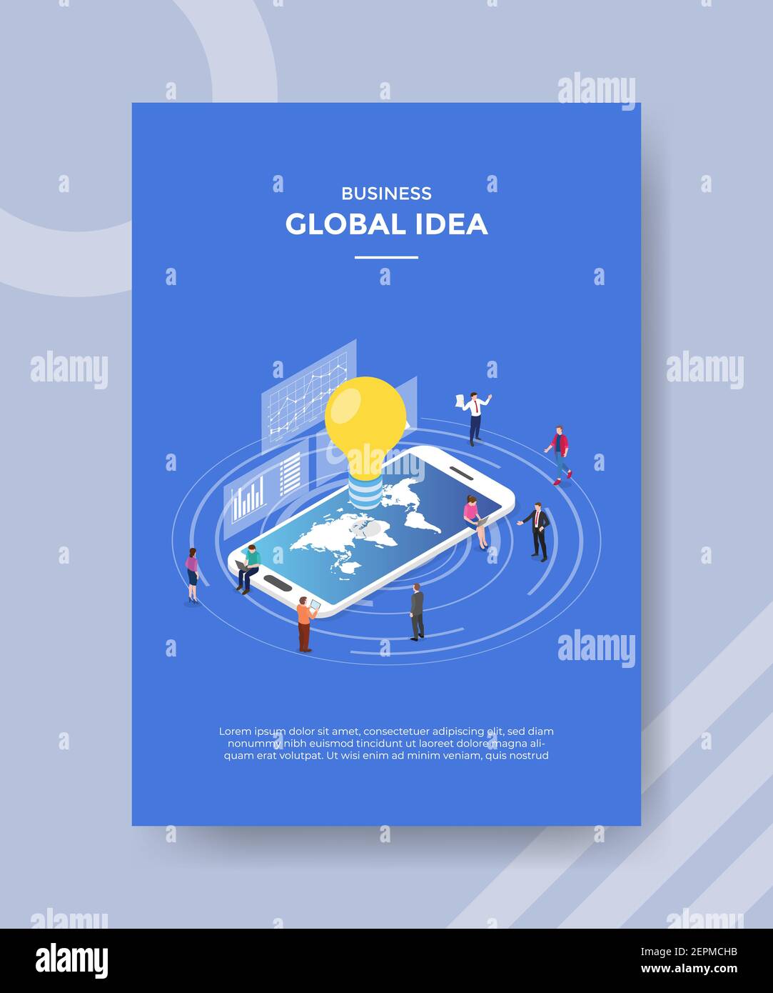 global idea concept for template banner and flyer for printing with ...