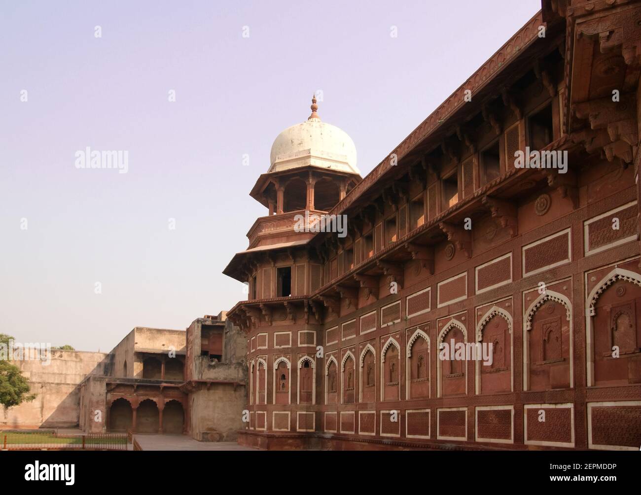India, Agra, Red fort. Agra Fort is a UNESCO World Heritage site ...