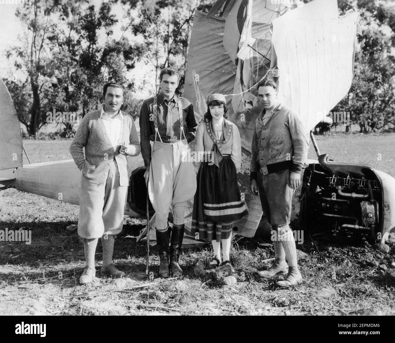Director GEORGE FITZMAURICE GARY COOPER COLLEEN MOORE and Stunt Pilot ...