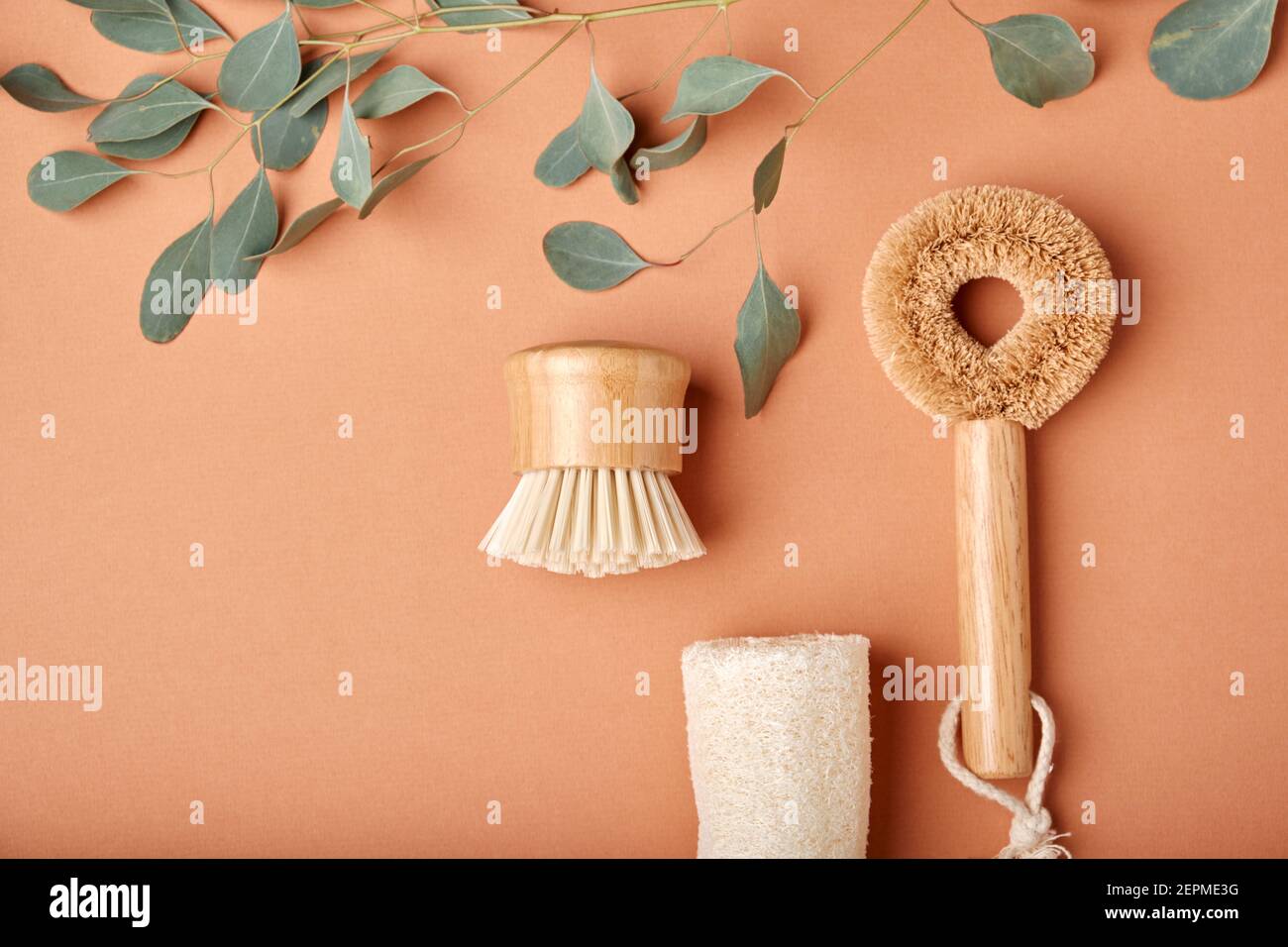 Eco friendly natural cleaning tools and products. Zero waste concept ...