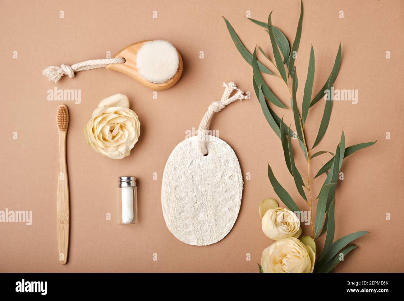 Eco friendly natural cleaning tools and products. Zero waste concept ...