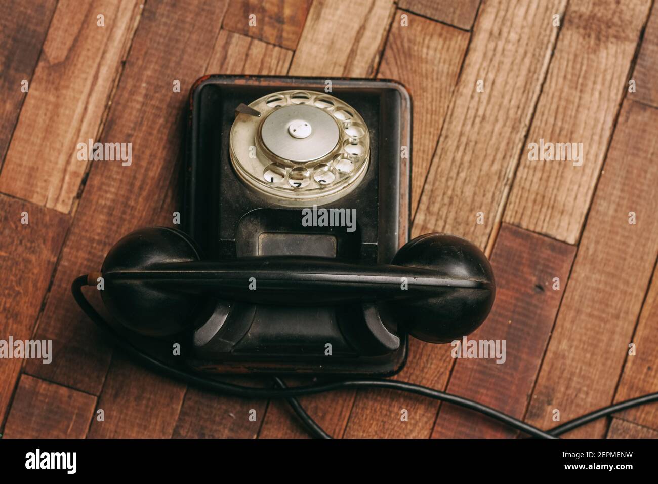 retro telephone nostalgia old technology communication wooden ...