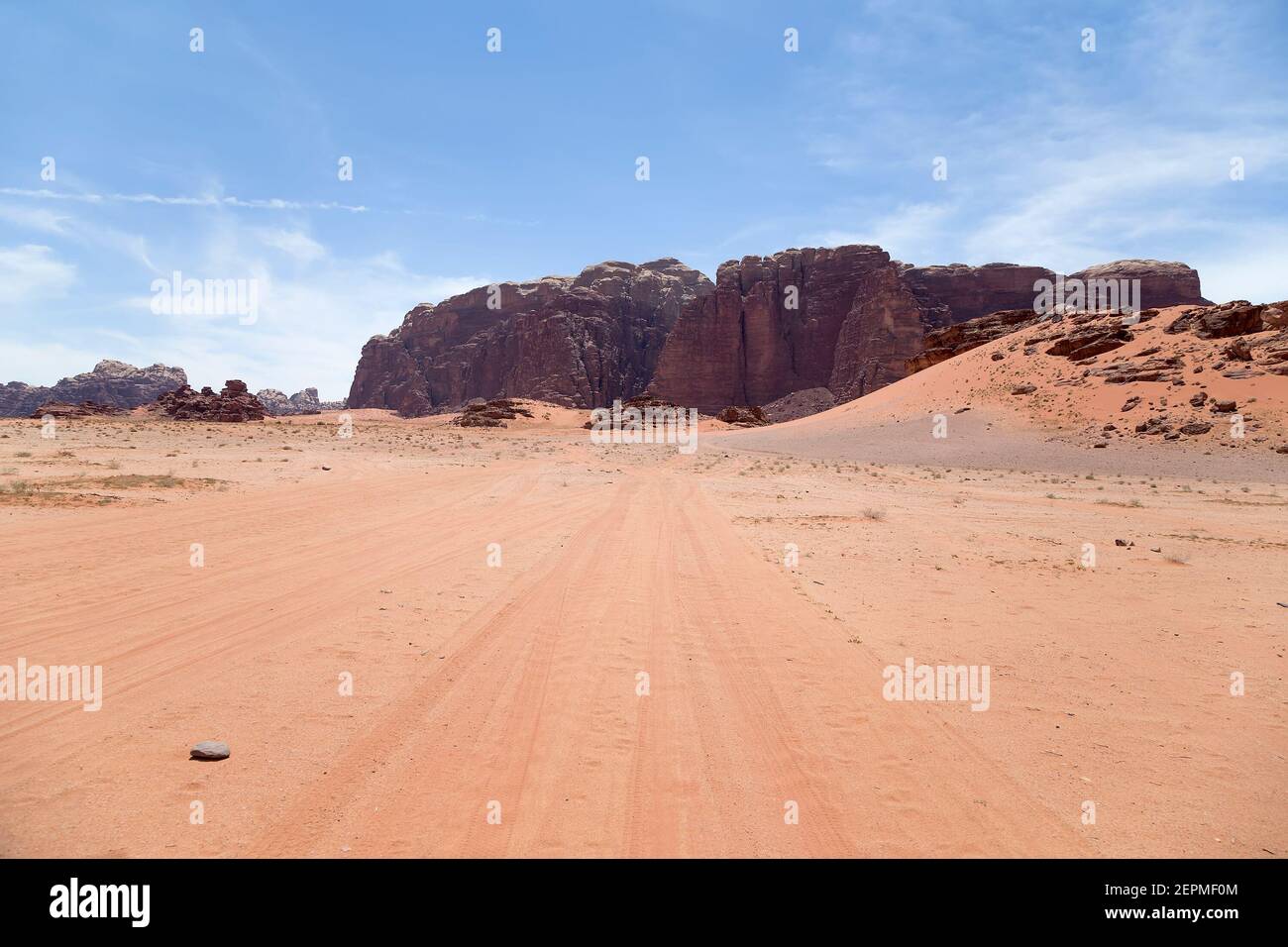 Wadi Rum Desert also known as The Valley of the Moon is a valley cut ...