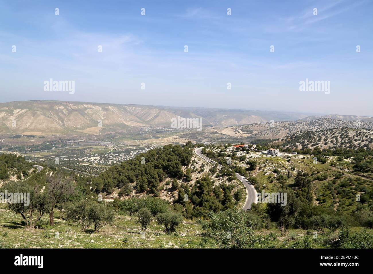 mountain landscape, Jordan, Middle East (photography from a high point ...