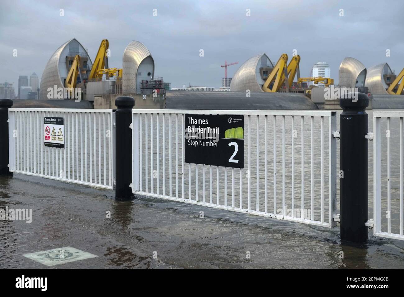 London thames barrier closed hi-res stock photography and images - Alamy