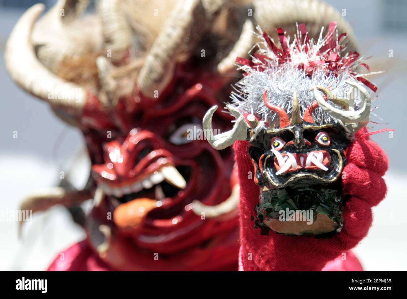 History tells, in colonial times indigenous disguised as devils in ...