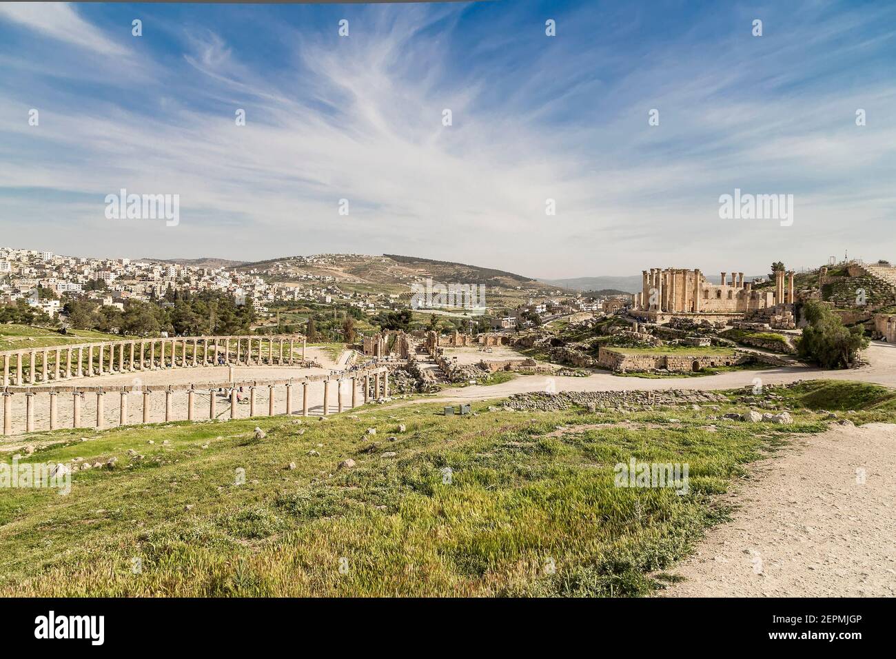 Roman ruins in the Jordanian city of Jerash (Gerasa of Antiquity ...