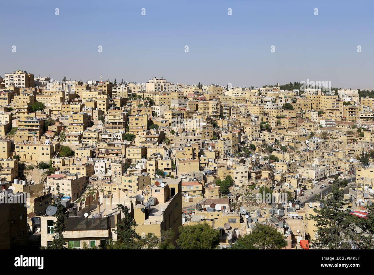 view of Amman's skyline, Jordan Stock Photo - Alamy