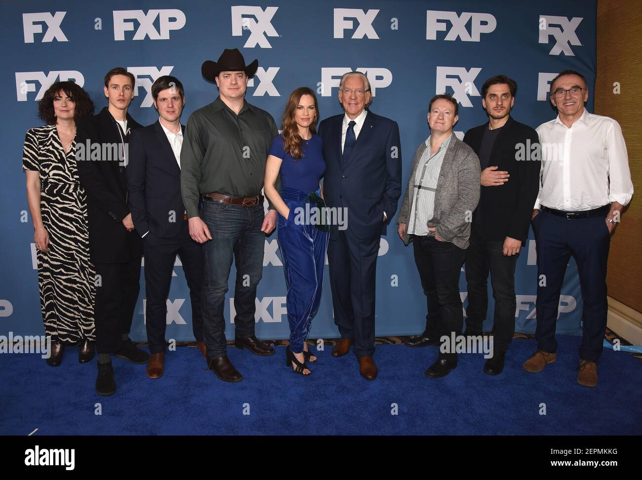 PASADENA, CA - JANUARY 5: Cast of FX's "Trust" (Anna Chencellor, Harris ...