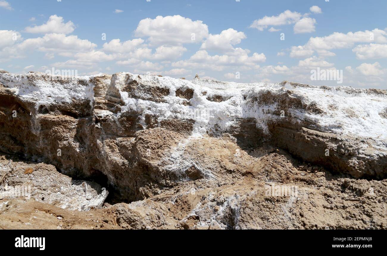 dead sea salt at Jordan, Middle East Stock Photo - Alamy