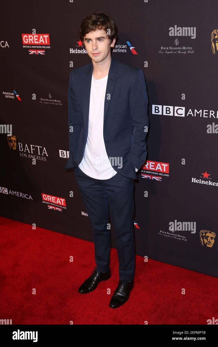 Freddie Highmore at the The BAFTA Los Angeles Tea Party held at the ...