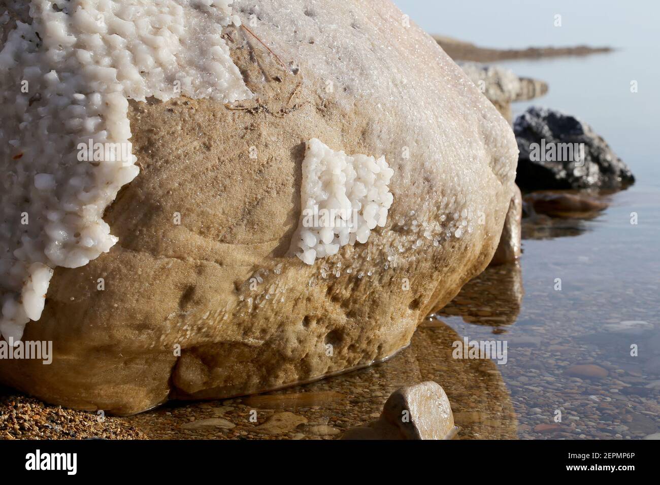 dead sea salt at Jordan Stock Photo - Alamy