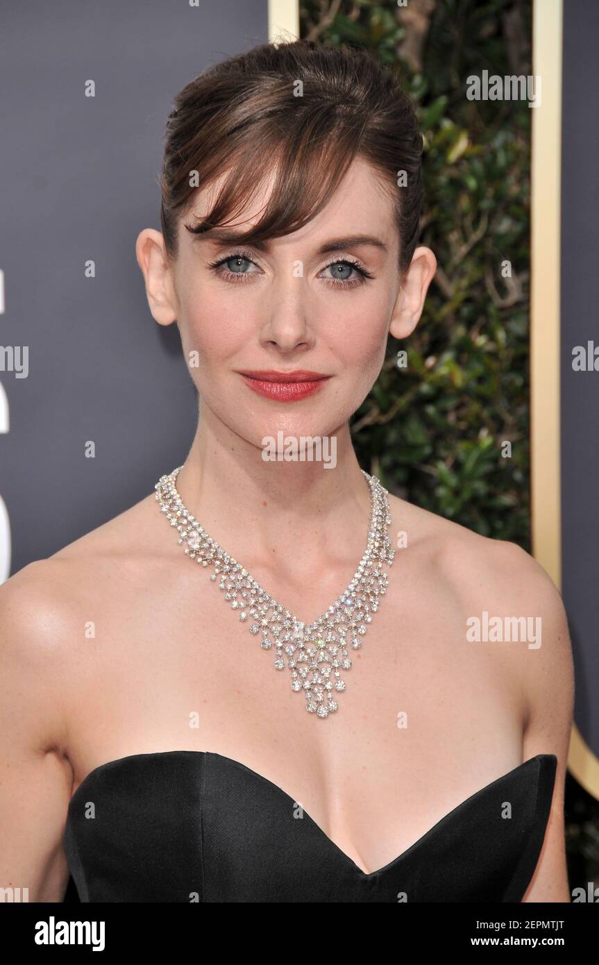 Allison Brie at the 75th Golden Globe Awards held at the Beverly Hilton ...