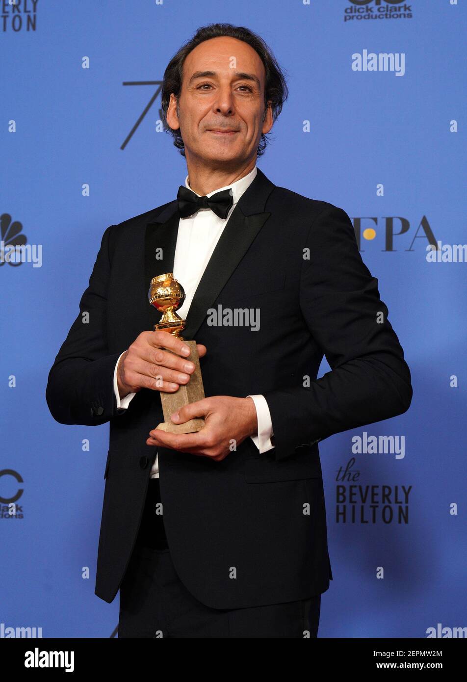 Composer Alexandre Desplat poses with the Best Original Score - Motion ...