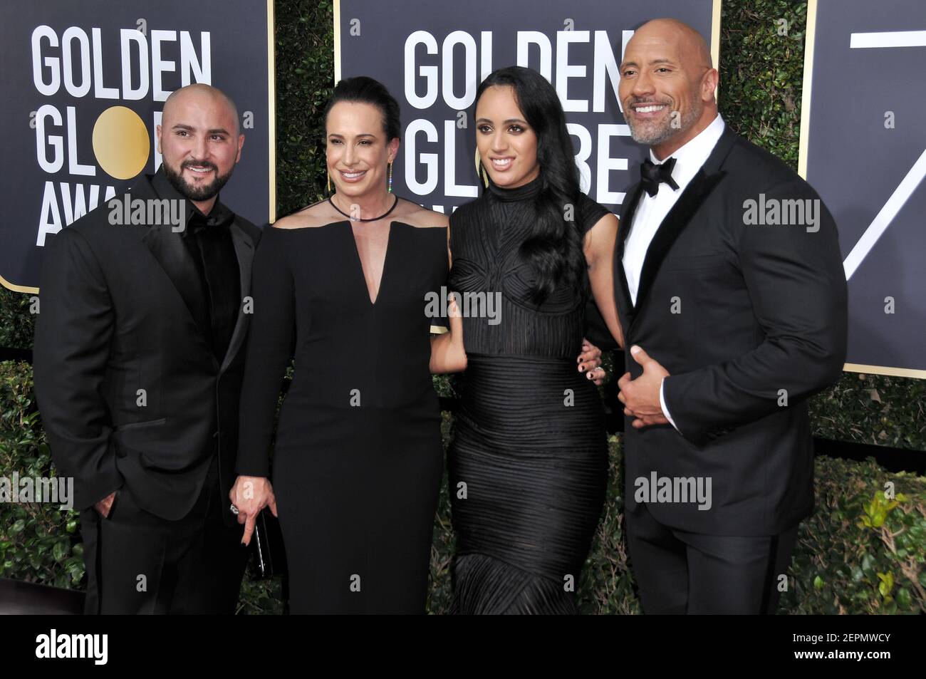 Dwayne Johnson and Simone Alexandra Johnson at the 75th Golden Globe ...