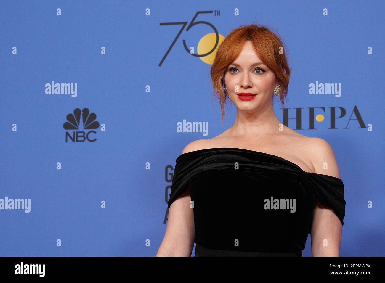 Actor Christina Hendricks at NBC's "75th Annual Golden Globe Awards ...