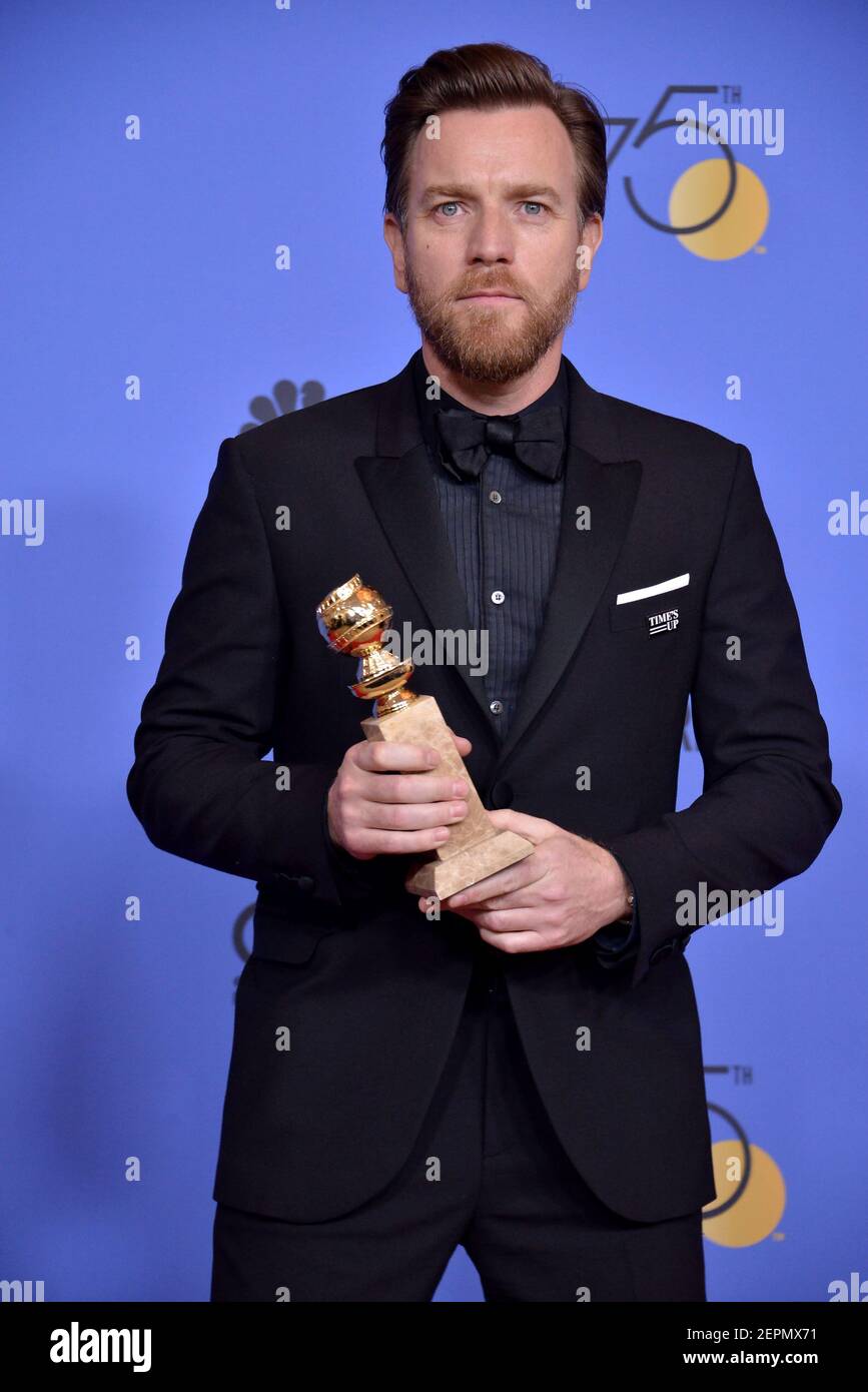 Ewan McGregor at the 75th Golden Globe Awards Press Room held at the ...