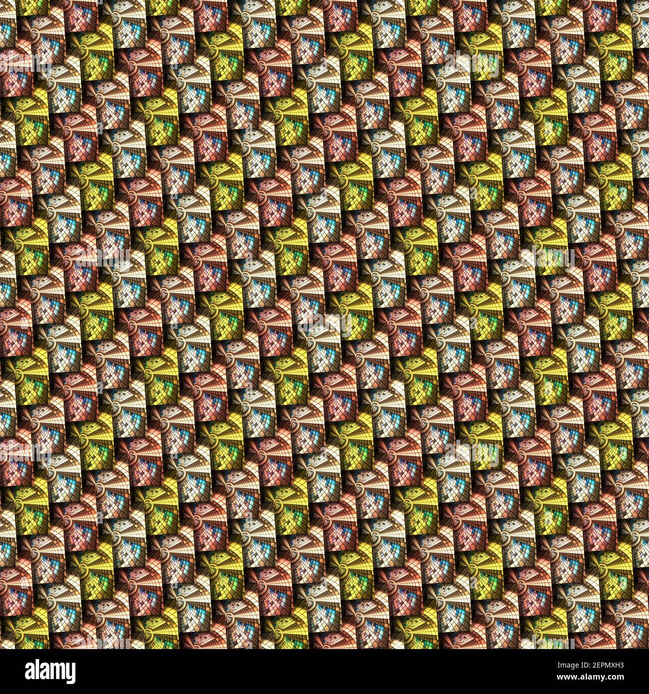 3D render seamless pattern background tile with embossed puff pixels ...