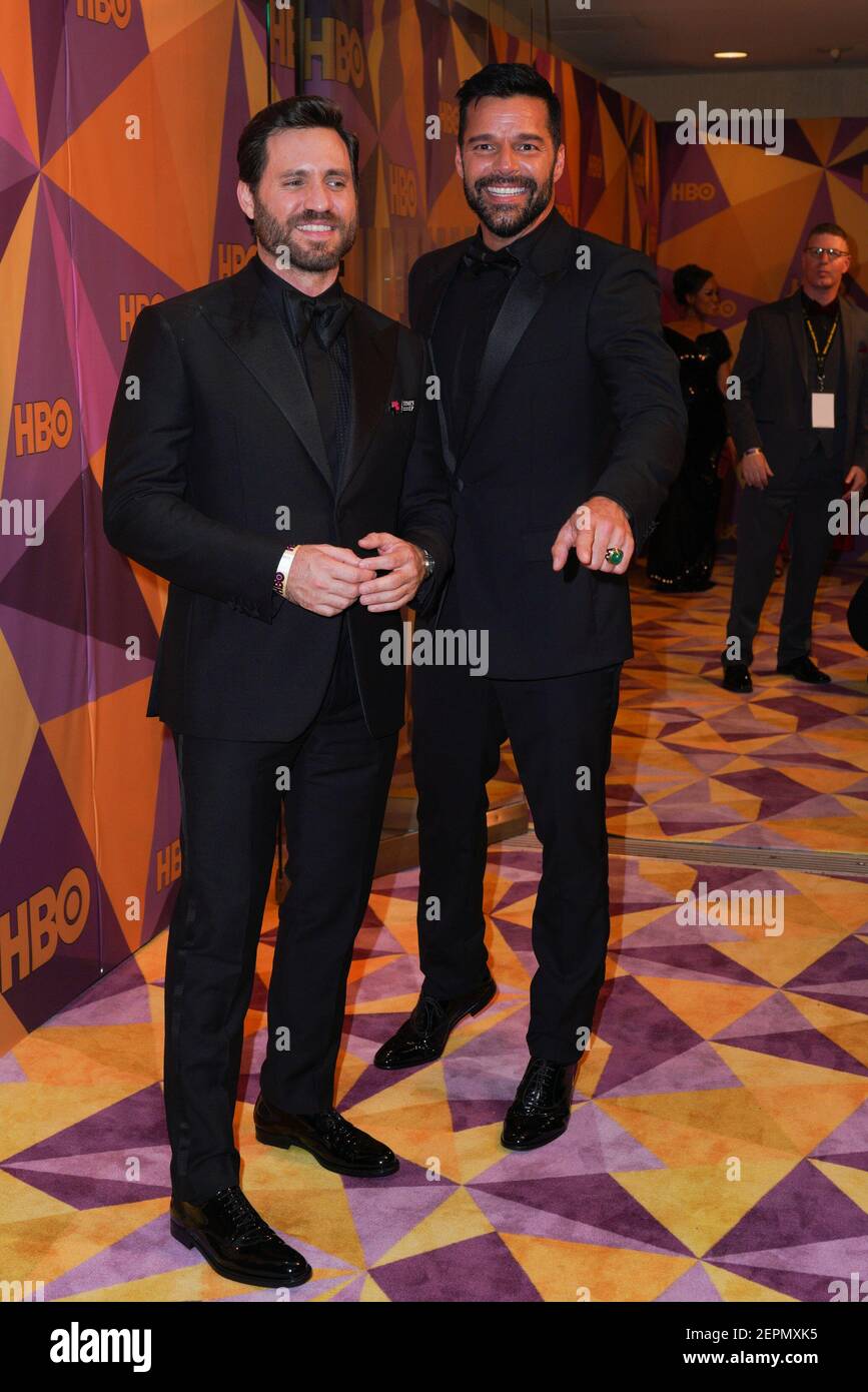 Edgar Ramirez (L) and Ricky Martin at the HBO's Official Golden Globe ...