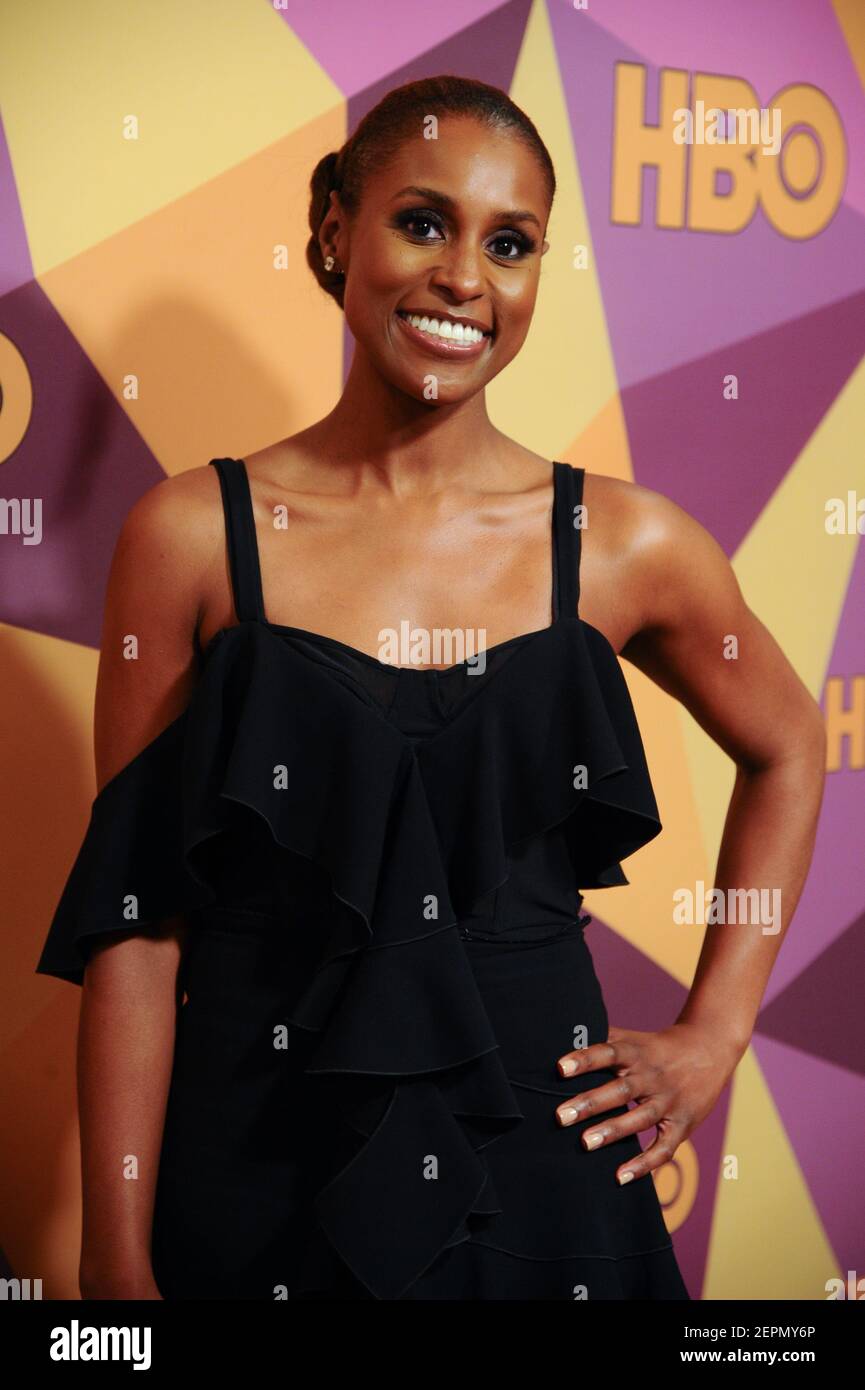 Issa Rae arrives to the 2018 HBO Golden Globes Party, held at the ...
