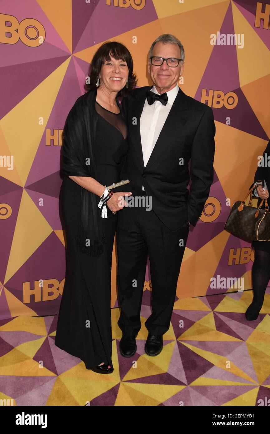 Paula Mines, David Permut arrives to the 2018 HBO Golden Globes Party ...