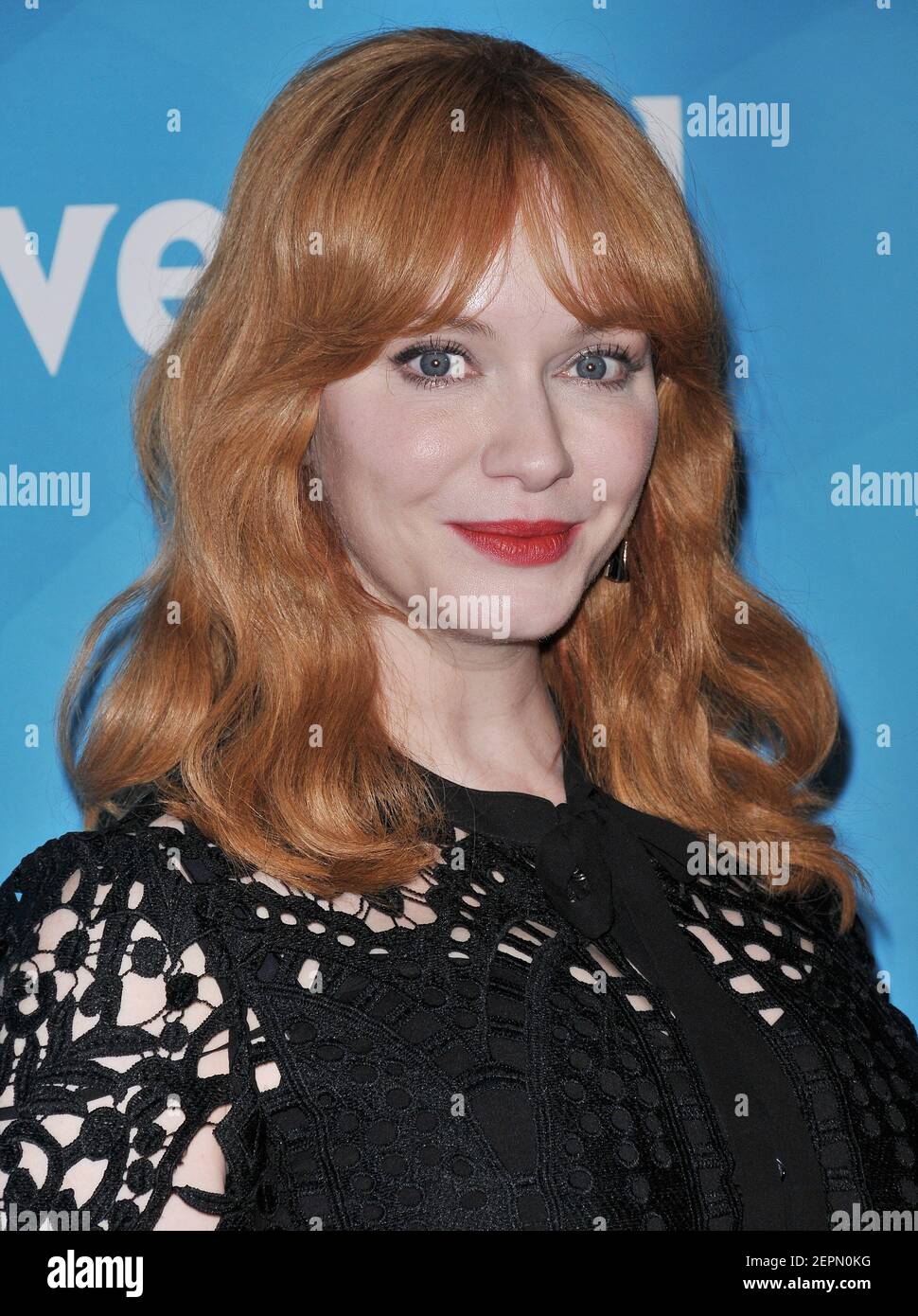 Christina Hendricks arrives at the 2018 NBCUniversal Winter Press Tour ...