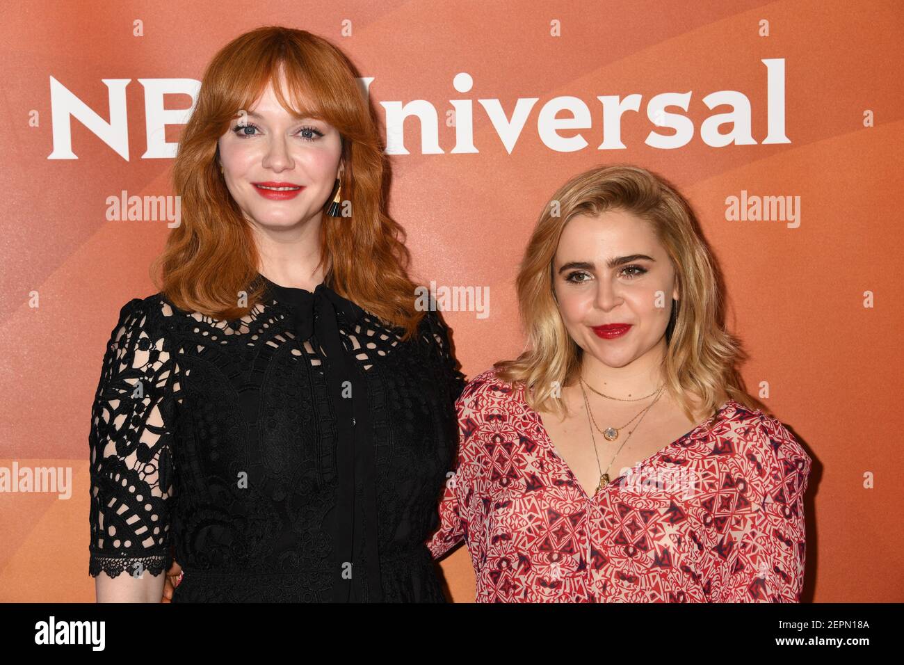 Christina Hendricks, Mae Whitman arrives to the 2018 NBC Universal ...