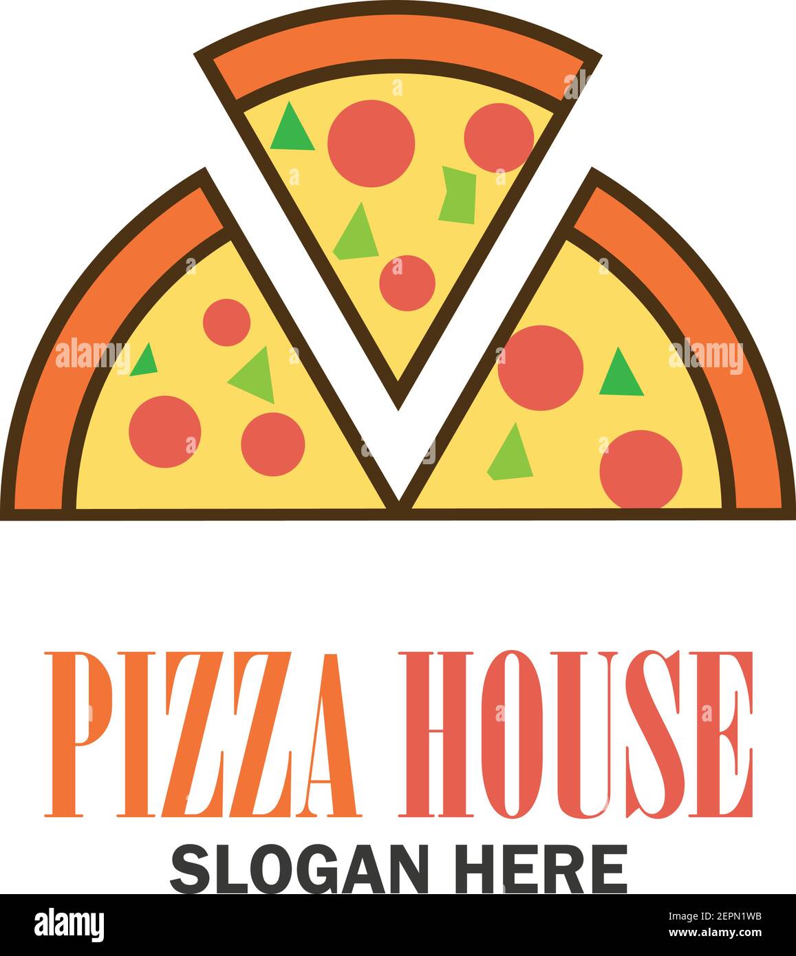 pizza logo with text space for your slogan tag line, vector ...