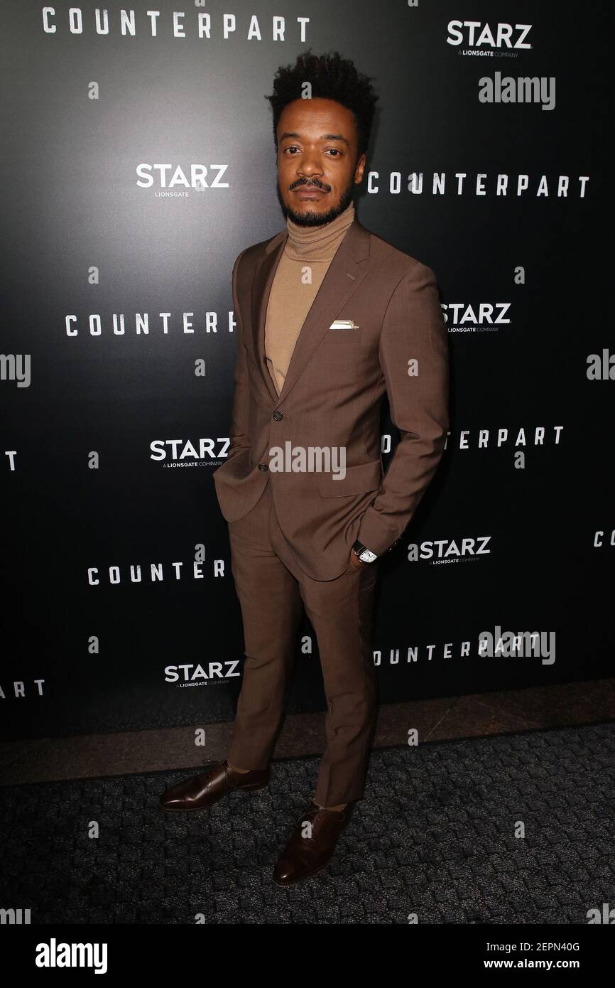 Justin Britt-Gibson at the STARZ Los Angeles Premiere of "Counterpart ...