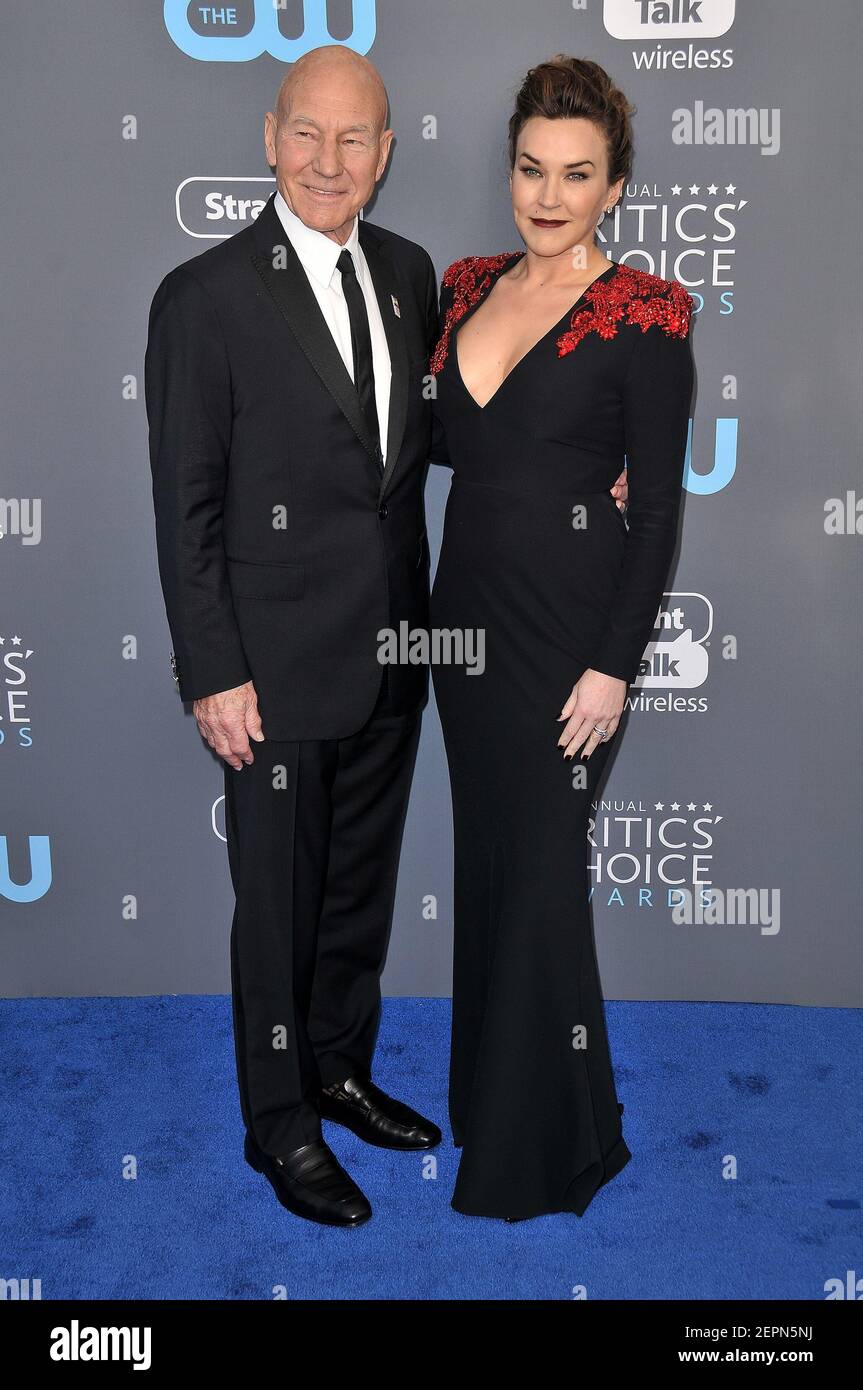 Patrick Stewart and Sunny Ozell at The 23rd Annual Critics' Choice ...