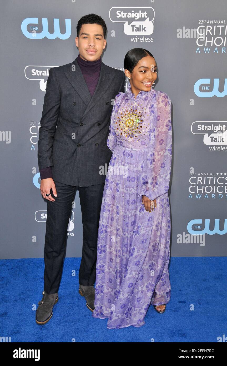 Marcus Scribner and Yara Shahidi at The 23rd Annual Critics' Choice ...