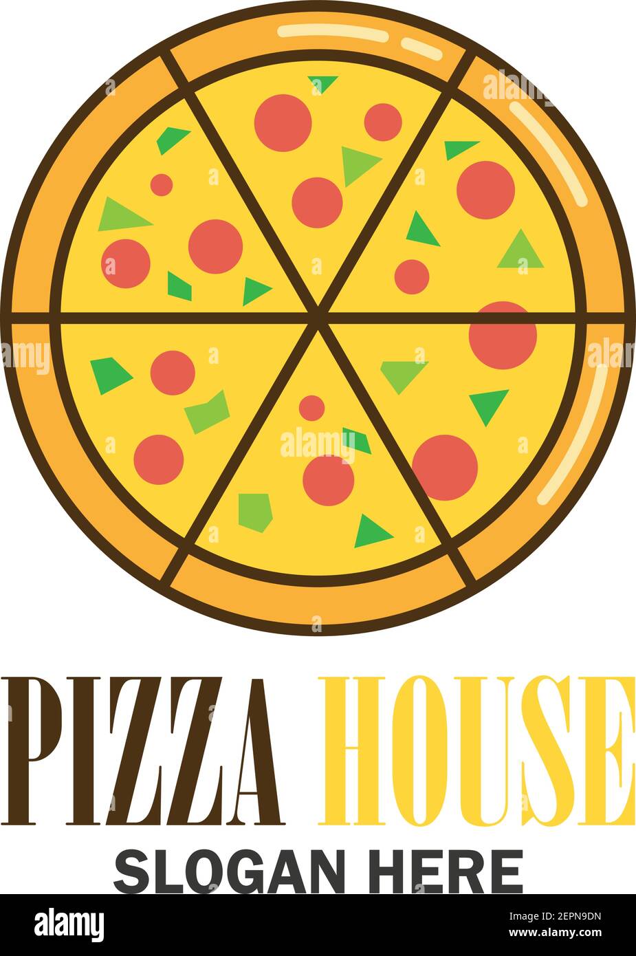 pizza logo with text space for your slogan tag line, vector ...