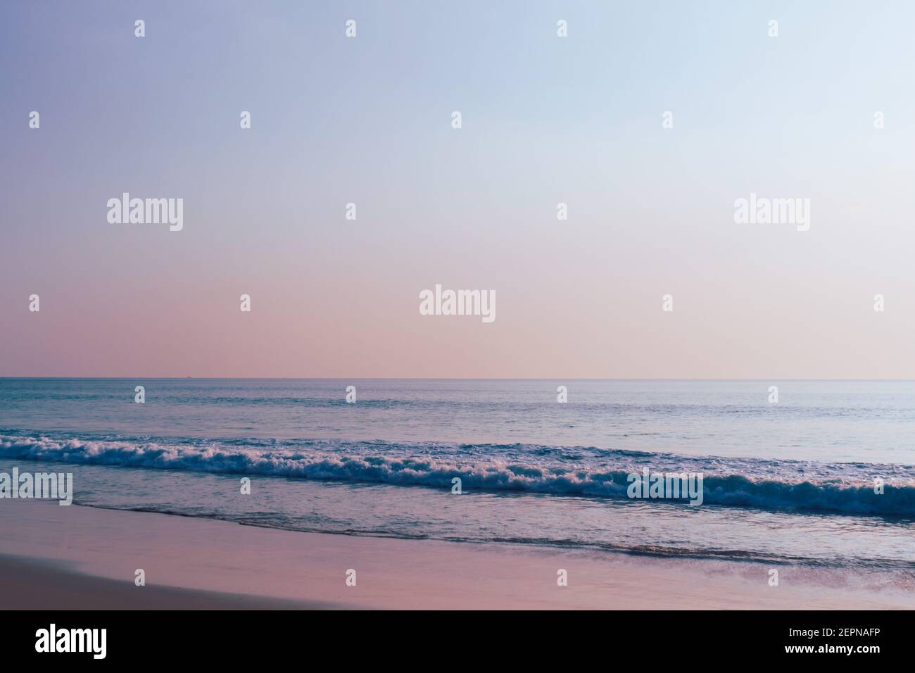 Tropical nature clean beach sunset sky time with sun light background ...