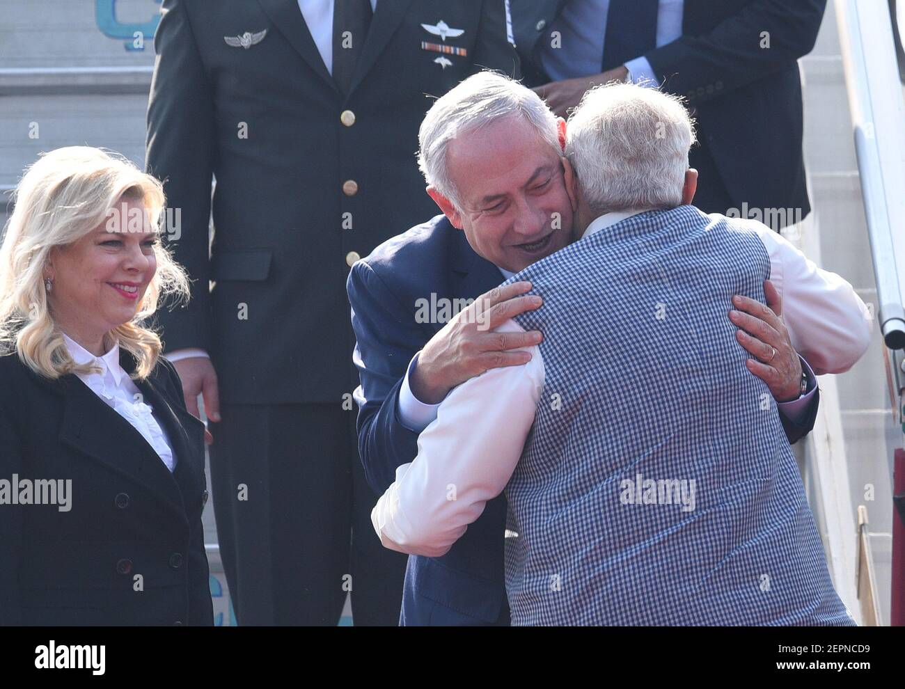 NEW DELHI, INDIA - JANUARY 14: Prime Minister Narendra Modi (R ...