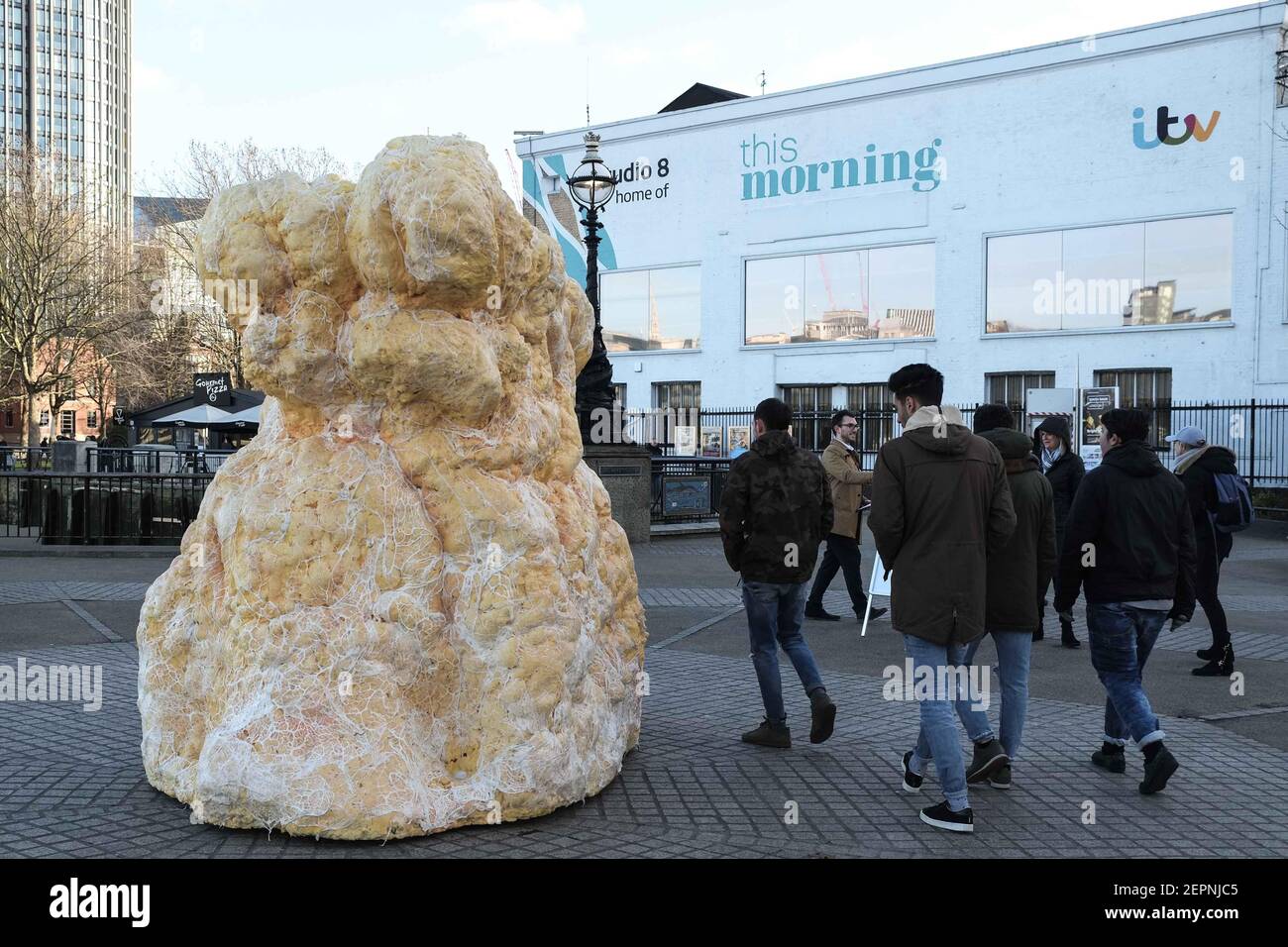 A gigantic lump of real fat representing the UK's collective weight ...