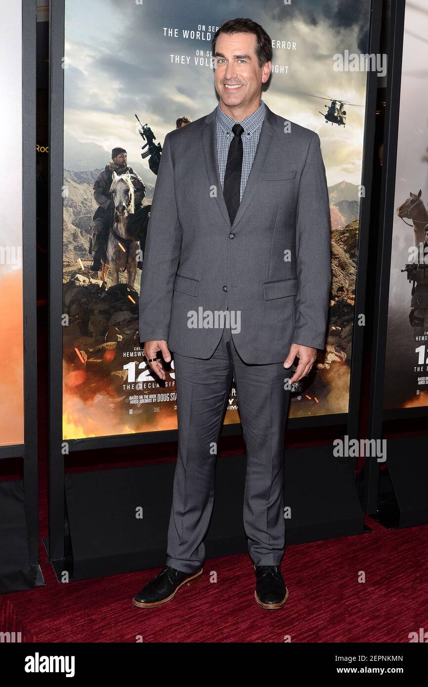 Actor Rob Riggle attends the world premiere of '12 Strong' at Jazz at ...