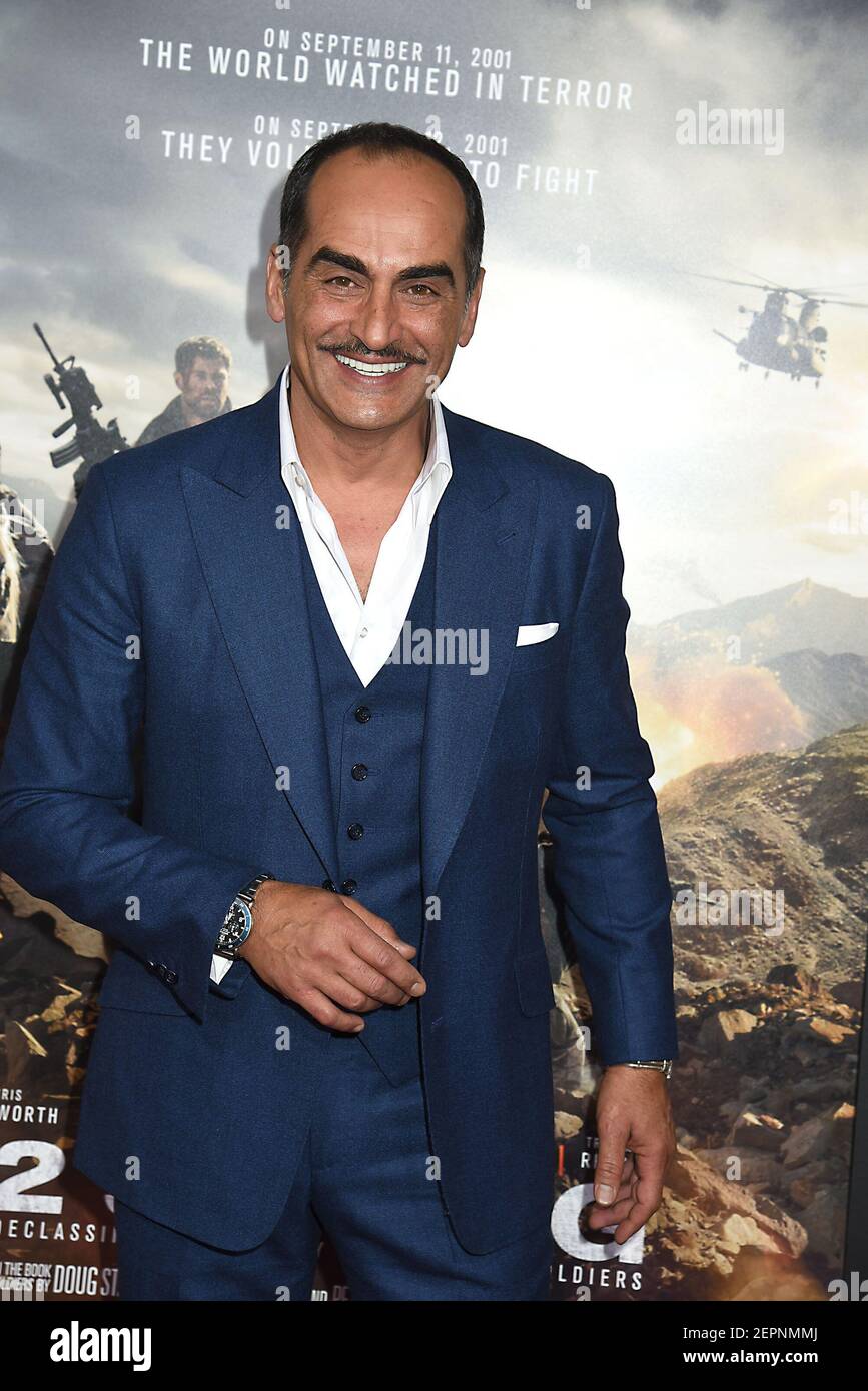 actor Navid Negahban attends the "12 Strong" World Premiere on January ...