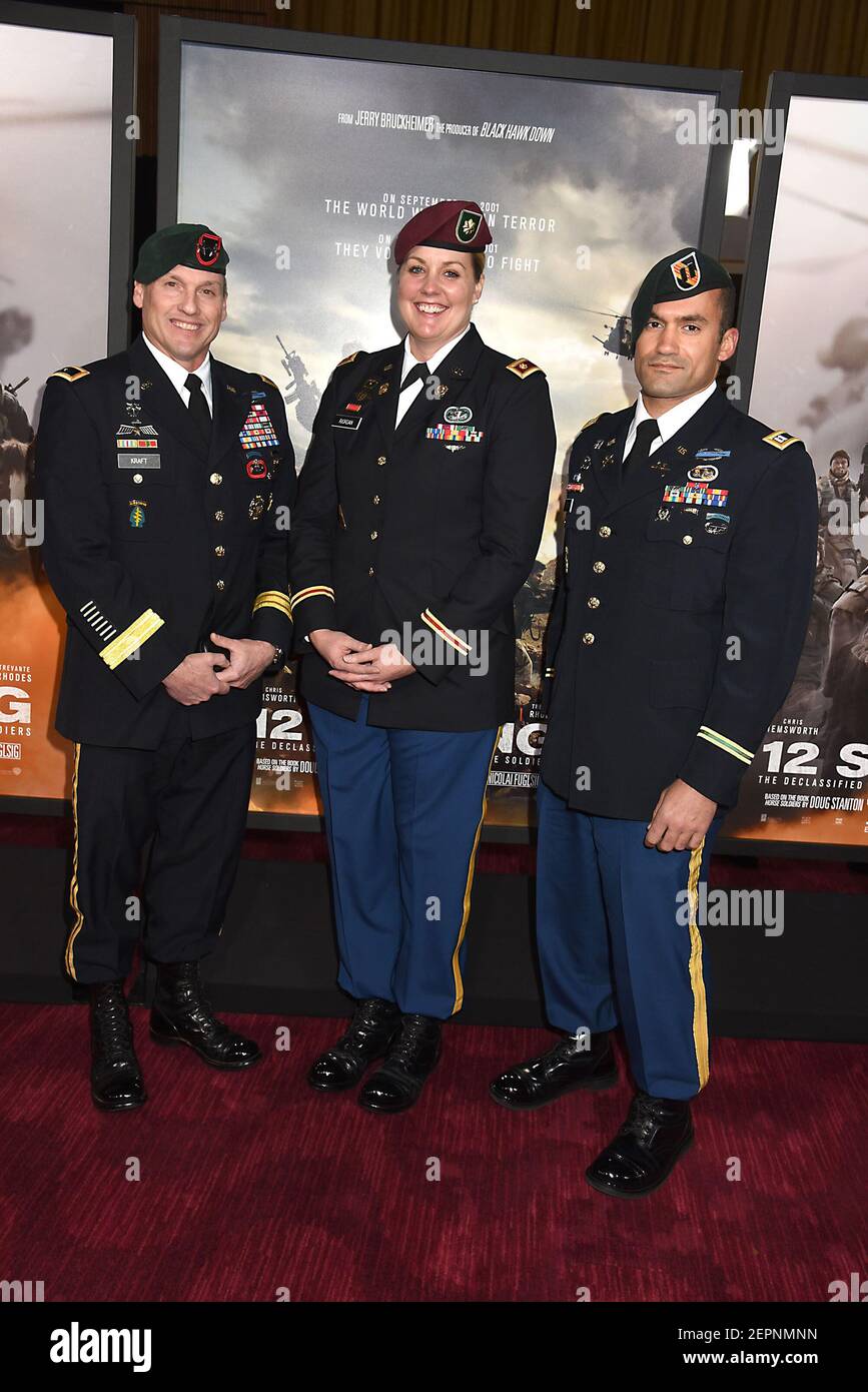 James Kraft, Beth Riordan and Nicholas Gregory attend the "12 Strong ...