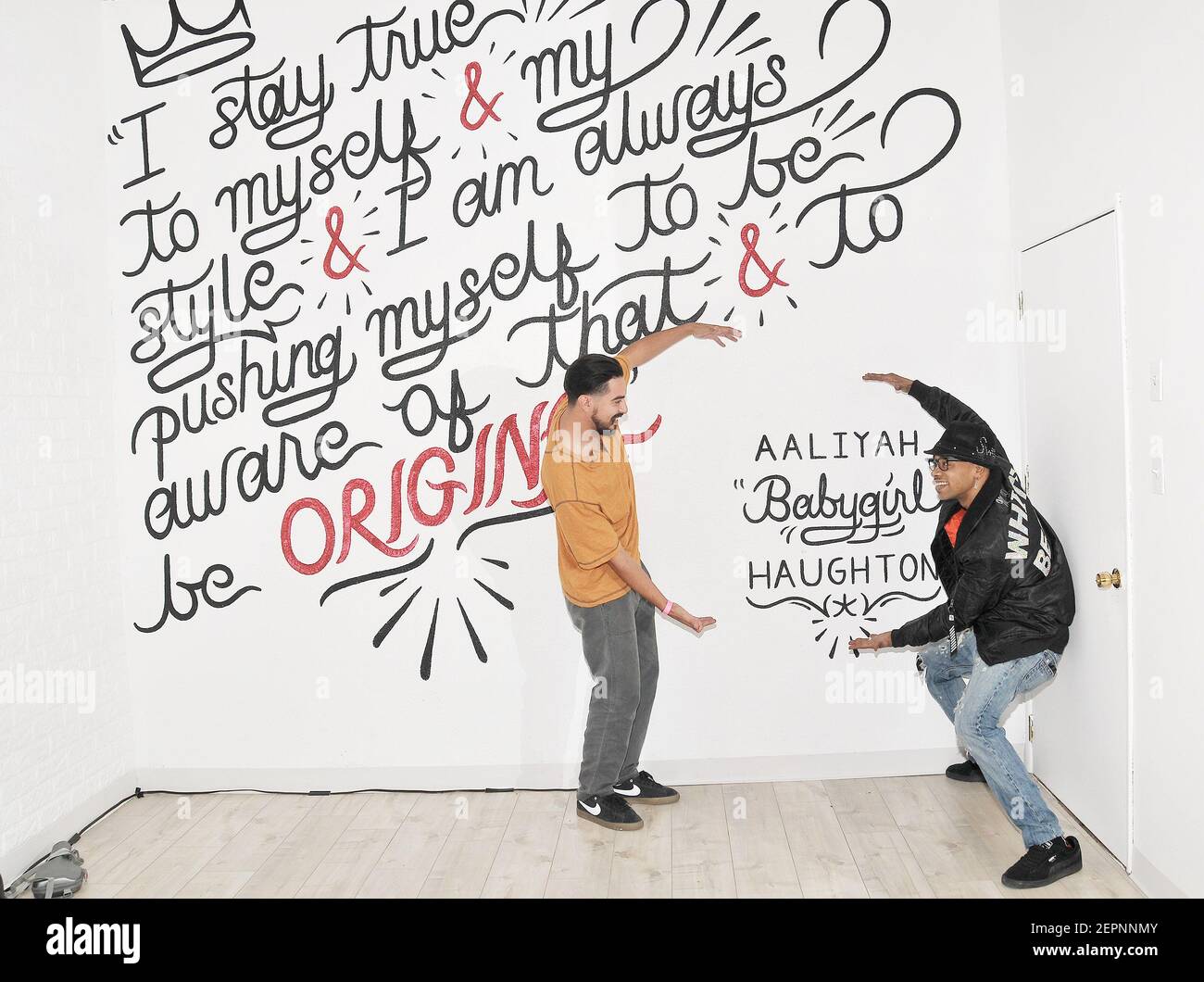 (L-R) Wall Art Artist Eddie Christopher and Dance/Choreographer Swoop ...
